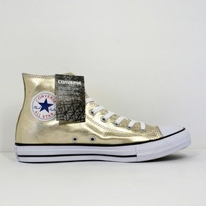 Converse | Shoes | Converse Chuck Taylor All Star Metallic Light Gold ...